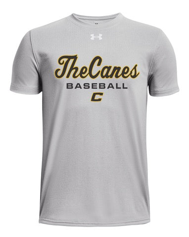 Canes UA GREY Locker Tee – The Baseball Shed